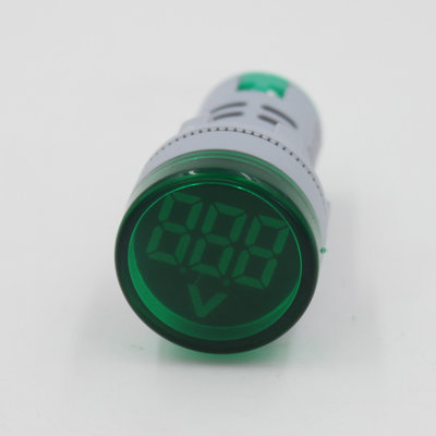 Signal Warning LED Indicator Lamp With Digital AC Voltmeter