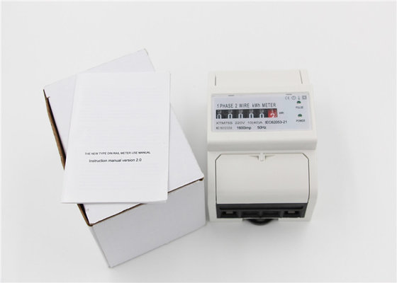 120V 220V 230V DIN Rail Energy Meter 1 Phase 2 Wires For Electric Energy Measurement