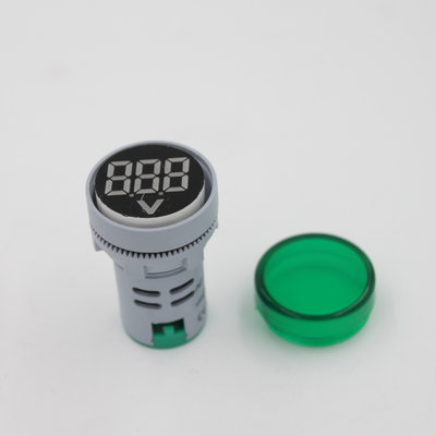 Signal Warning LED Indicator Lamp With Digital AC Voltmeter