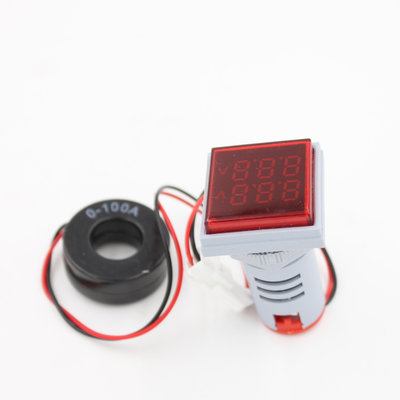 LED Indicator 22mm Ac Volt Amp Meter With Screw Terminals