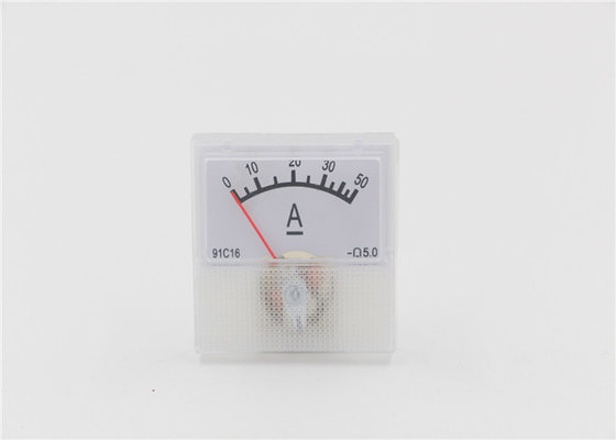 Single Phase Analog Voltmeter Panel Mount Moving Coil Structure Square Panel