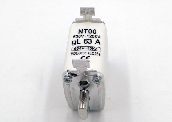 GL Grade 500V HRC Fuse And Fuse Holder 63A For Circuit Breaker