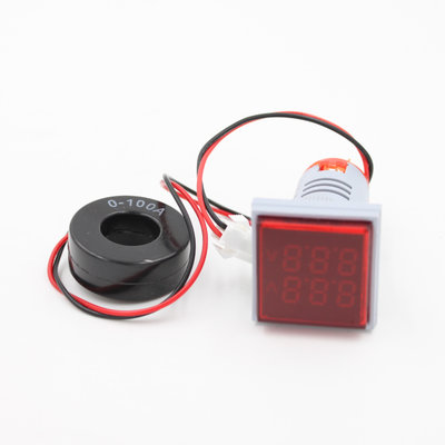 LED Indicator 22mm Ac Volt Amp Meter With Screw Terminals